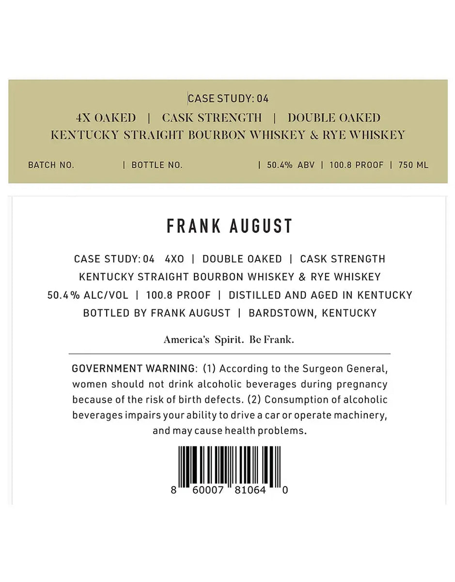 Buy Frank August Case Study 04 | Quality Liquor Store
