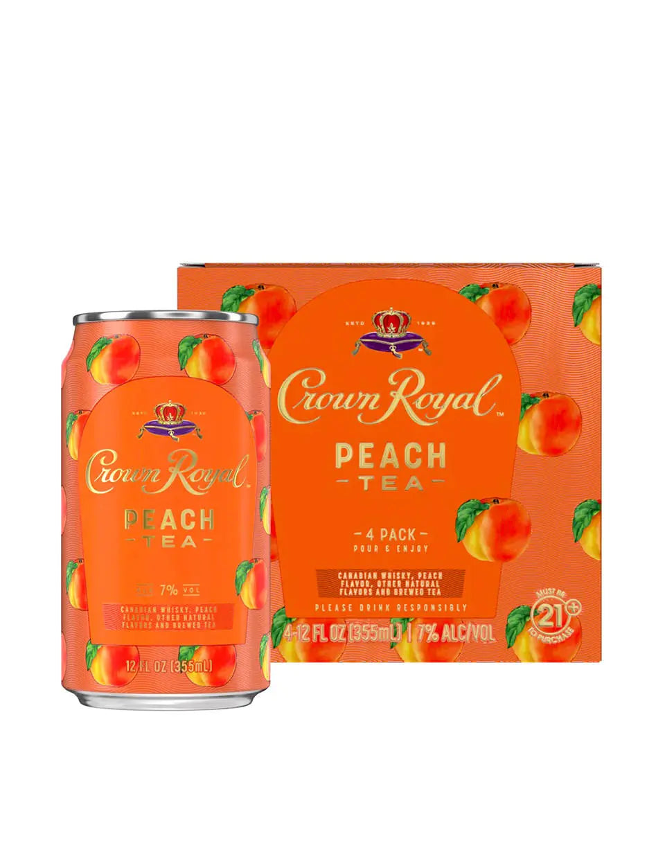Buy Crown Royal Peach Tea Canadian Whisky Cocktail 4-Pack – Quality ...