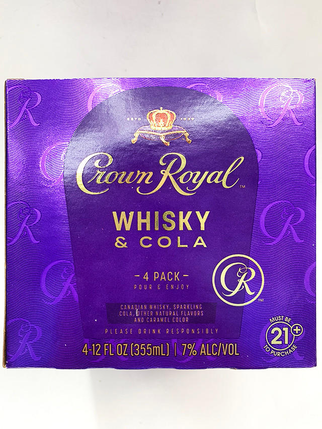 Crown Royal Whisky and Cola Canadian Whisky Cocktail 4-Pack | Quality ...