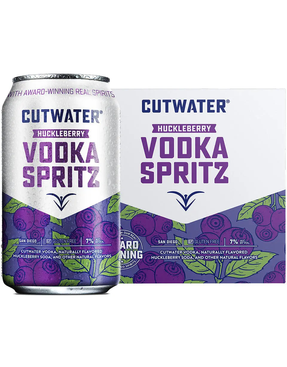 Buy CutWater "Huckleberry" Vodka Spritz Can 4 Pack | Quality Liquor Store